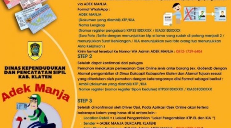 Tutorial menggunakan layanan ADEK MANJA untuk pengambilan dokumen KTP ...